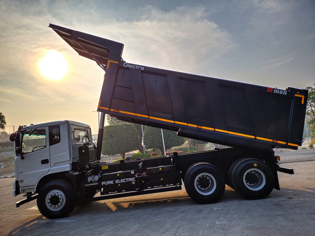 Meghaetron 28T - India's first electric Tipper | olectra
